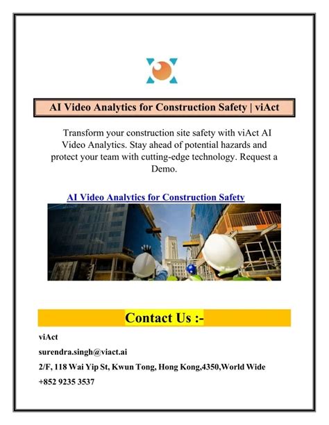 Ppt Ai Video Analytics For Construction Safety Viact Powerpoint