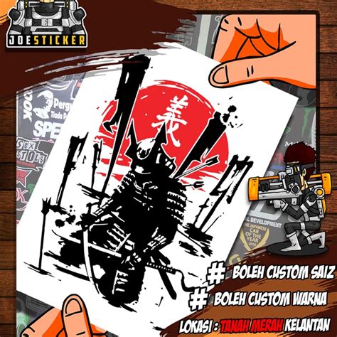 Sticker Samurai Warrior Untuk Lori Shopee Malaysia