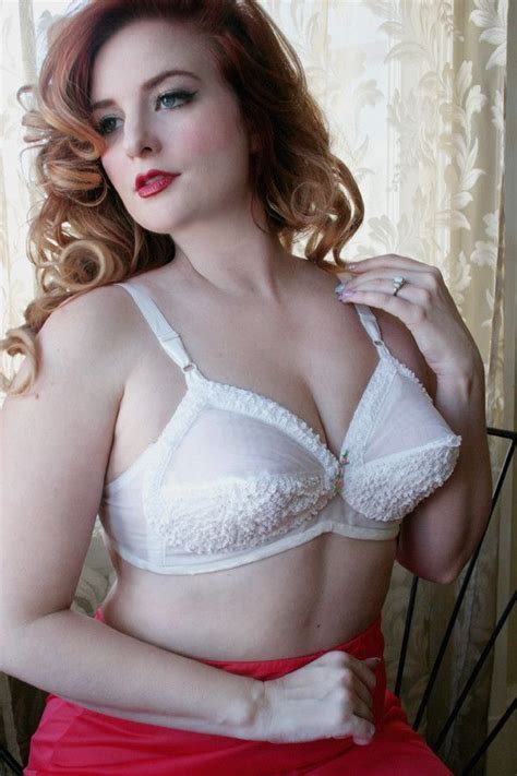 60s Vintage Symbra Ette White Ruffled Cone Bra Bra Pics Bra Vintage Bra
