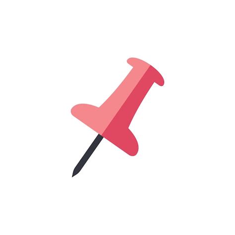 Premium Vector Office Pin Flat Style Vector Icon Stationary Supply