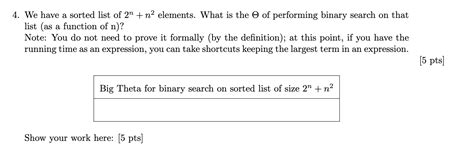 solved 4 we have a sorted list of 2n n2 elements what is