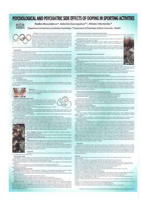 Pdf Psychological And Psychiatric Side Effects Of Doping In Sporting