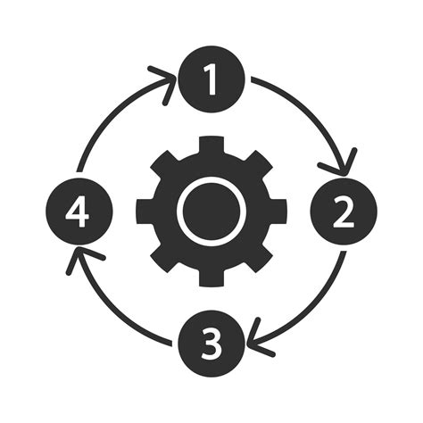 Process Diagram Glyph Icon Pfd Flowsheet Continuous Process Map