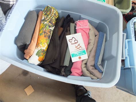 Bin Of Assorted Fabric