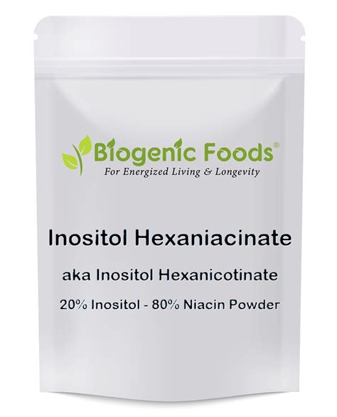Inositol Hexaniacinate Hexanicotinate 20 Inositol 80 Niacin Gm Biogenic Foods