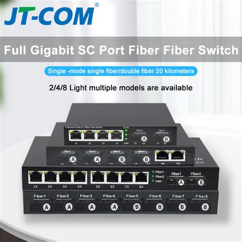 Jt Com Gigabit Ethernet Fiber Switch 1 2 4 8 Port 1000mbps Sc Duplex Fiber And 2 4 8 Port