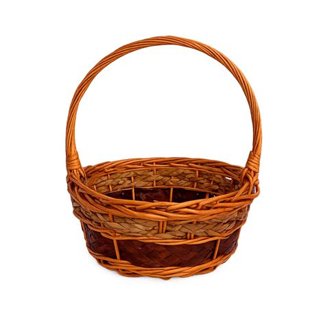 Cesta Grande 39x35cm Em Vime Natural Para Organização E Decoração