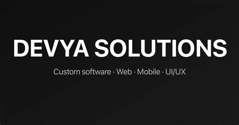 Devya Solutions Software Development Company Custom Software And Web