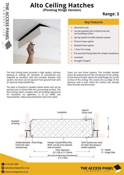 Hatch Hinge For Ceiling Concealed Fire Rated Access Panels And Hatches