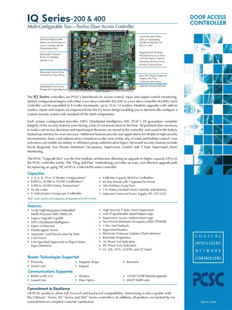 Iq Controller Pdf Access Control Digital Electronics