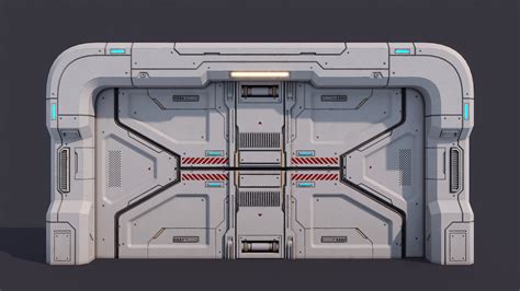 Artstation Sci Fi Door Kit Vol 1 Sci Fi Door Spaceship Interior