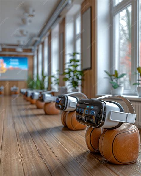 Premium Photo Vr Classroom With Interactive 3d Models Background