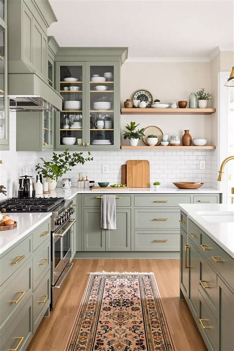 Secrets To Creating A Timeless Sage Green Kitchen With Calming Vibes Green Kitchen Designs