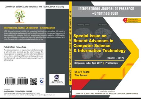 Special Issue On Recent Advances In Computer Science And Information Technology Book At Best Price