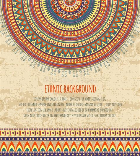 Abstract Vector Tribal Ethnic Background Pattern Stock Vector