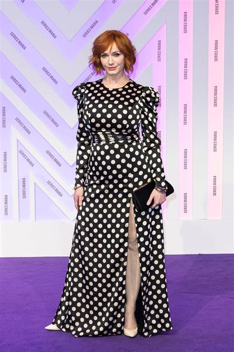 Christina Hendricks Polka Dot Style At Series Mania • Celebmafia