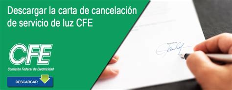 Descarga Carta De Cancelación De Servicio Luz Cfe【2025】