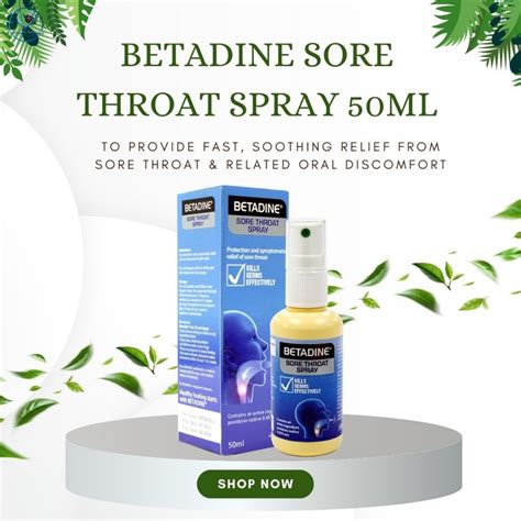 Betadine Sore Throat Spray 50ml Shopee Malaysia