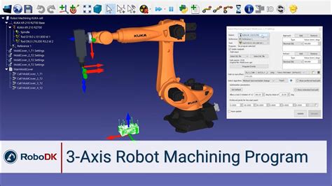 3 Axis Robot Machining Example Robodk Youtube
