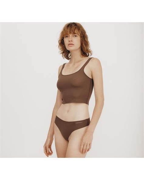 Organic Basics Naked Rib Tank Top In Brown Lyst