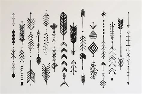A Simple Illustration Of Arrows In Monochrome Stock Illustration