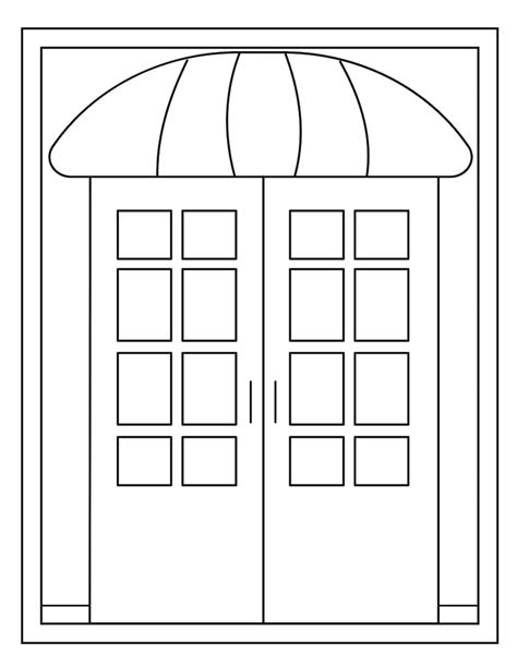 16 Printable Door Coloring Pages Etsy