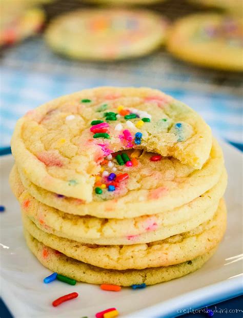 Best Funfetti Cookie Recipe No Cake Mix Creations By Kara
