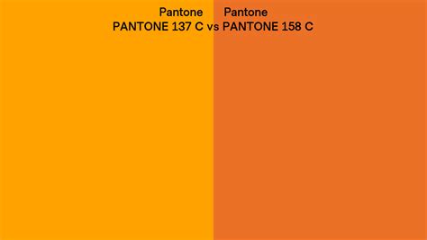 Pantone 137 C Vs Pantone 158 C Side By Side Comparison