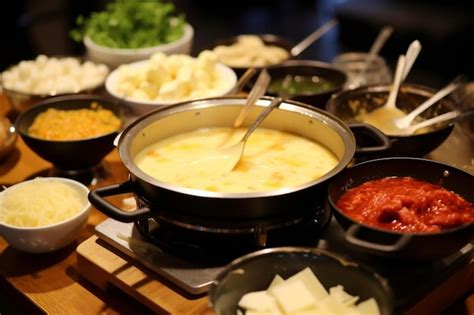 Premium Ai Image A Buffet Of Food Including Rice Vegetables And Other Dishes