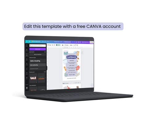 Classroom Garbage Bin Sorting Editable Canva Template Compost