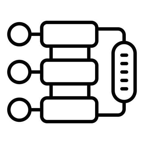 Workflow Organizational Icon Outline Vector Work Process 14985352