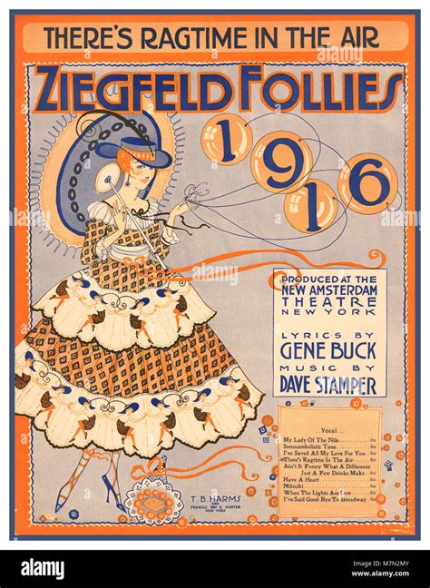 Ziegfeld Follies 1900s Vintage Theatre Poster Ziegfeld Follies Of 1916
