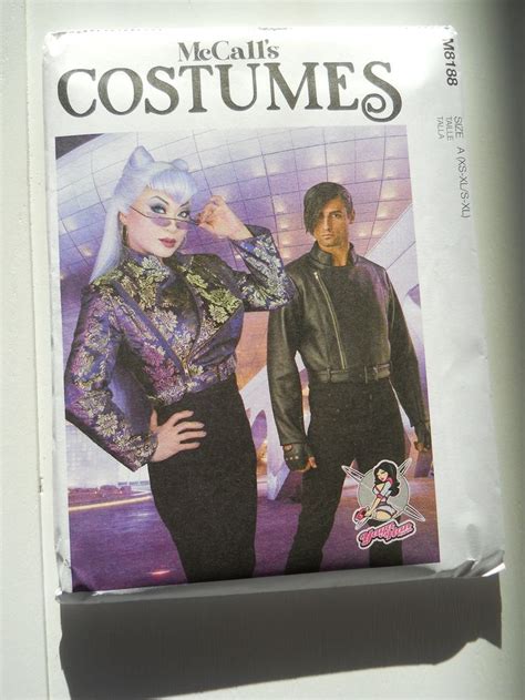 Motorcycle Style Jacket Cosplay Mccalls M8188 A Misses Xs Xl Mens S Xl Yaya Han New Sewing