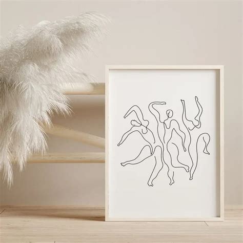 Picasso Dance Art Picasso Dance Line Drawing Picasso Sketch Art Print