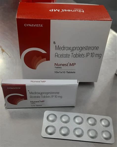 Medroxyprogesterone Acetate 10 Mg Tablets At ₹ 85 Stripe Medroxyprogesterone Tablet In