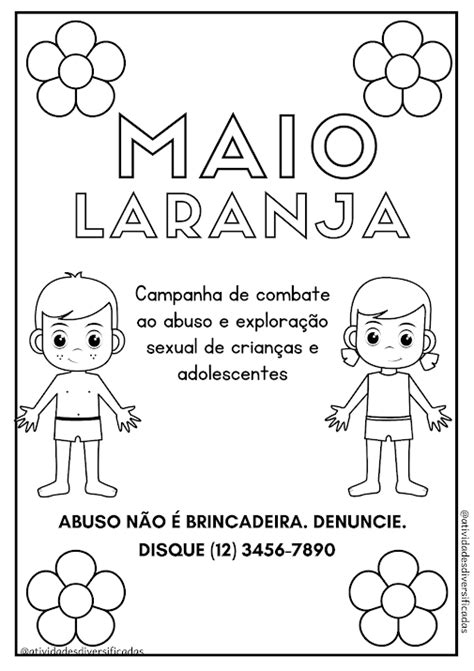 ♥♥ Diário Da Profa Glauce ♥♥ Atividade Maio Laranja