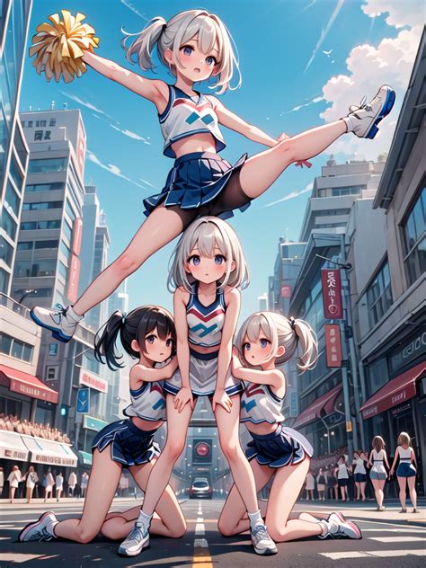 Girl Like Cheerleading Stunts Ai Art Model Pixai