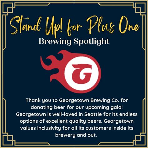 Thank You To Georgetown Brewing Co For Donating Beer For Our Upcoming