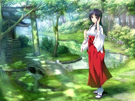 Shrine Maiden Anime 989x764 Wallpaper