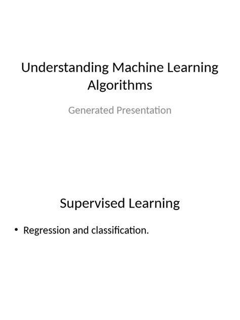 Machine Learning Algorithms | PDF