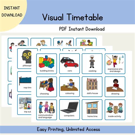Visual Timetable Routine Classroom Eyfs Home School Autism Special