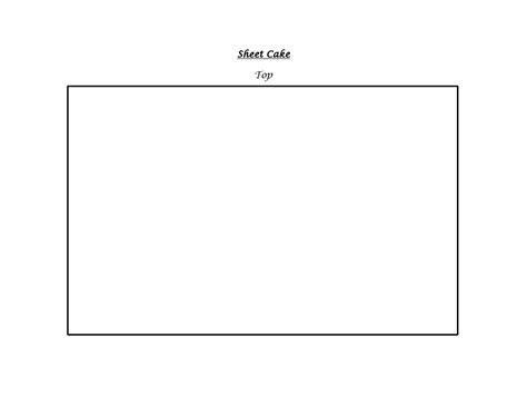 Sheet Cake Template