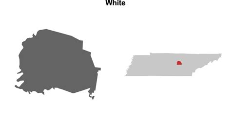 White County Tennessee Blank Outline Map Set 57360060 Vector Art At