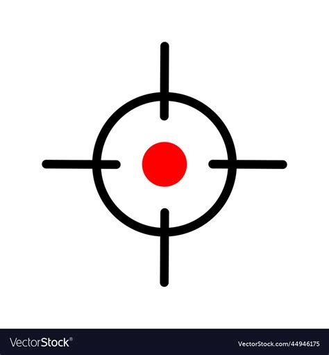 Red Gun Sights Or Aim Of The Gunshot Royalty Free Vector