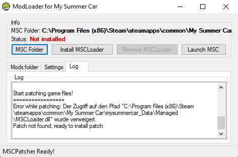 No Access To Files Issue Piotrulos Mscmodloader Github