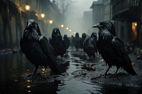 Free Photo Dark Scene Of Crow Outdoors