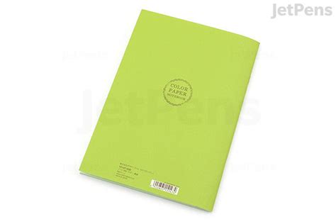 Midori Color Paper Notebook A5 Lined Yellow Green Jetpens