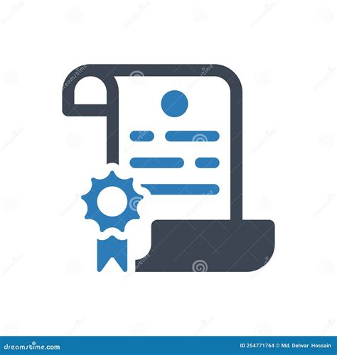 Education Certificate Icon Stock Vector Illustration Of License