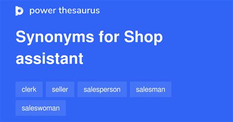 Shop Assistant Synonyms 100 Similar Words And Phrases