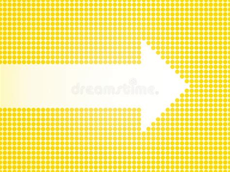 White Arrow On Yellow Stock Vector Illustration Of Small 52110469